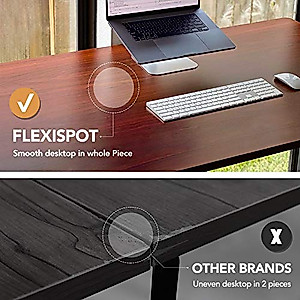 FLEXISPOT EC1 Electric Standing Desk 48 x 30 Inches Height Adjustable Desk Sit Stand Desk Base Home Office Table Stand up Desk (EC1 Classic Black Frame + 48 in Mahogany Top,2 Packages)
