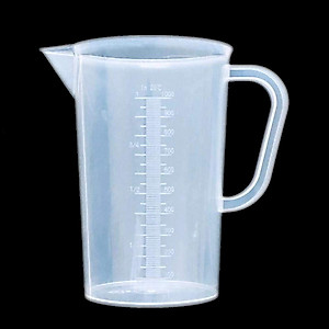 1L Plastic Graduated Beakers with Handles, Measuring Beaker 1000ml Plastic Measuring Cup
