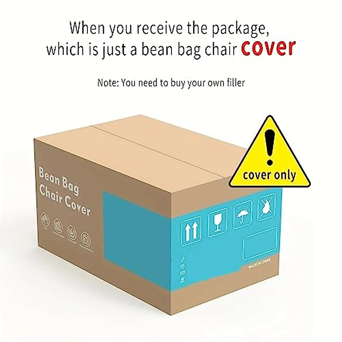 Bean Bag,Giant Fur Bean Bag Chair Cover for Adults Kids (Without Filling)Comfy Fluffy Giant Round Beanbag Lazy Sofa Cover for Reading Chair Floor Chair Lazy Sofa Bed Cover Soft Fluffy Faux BeanBag