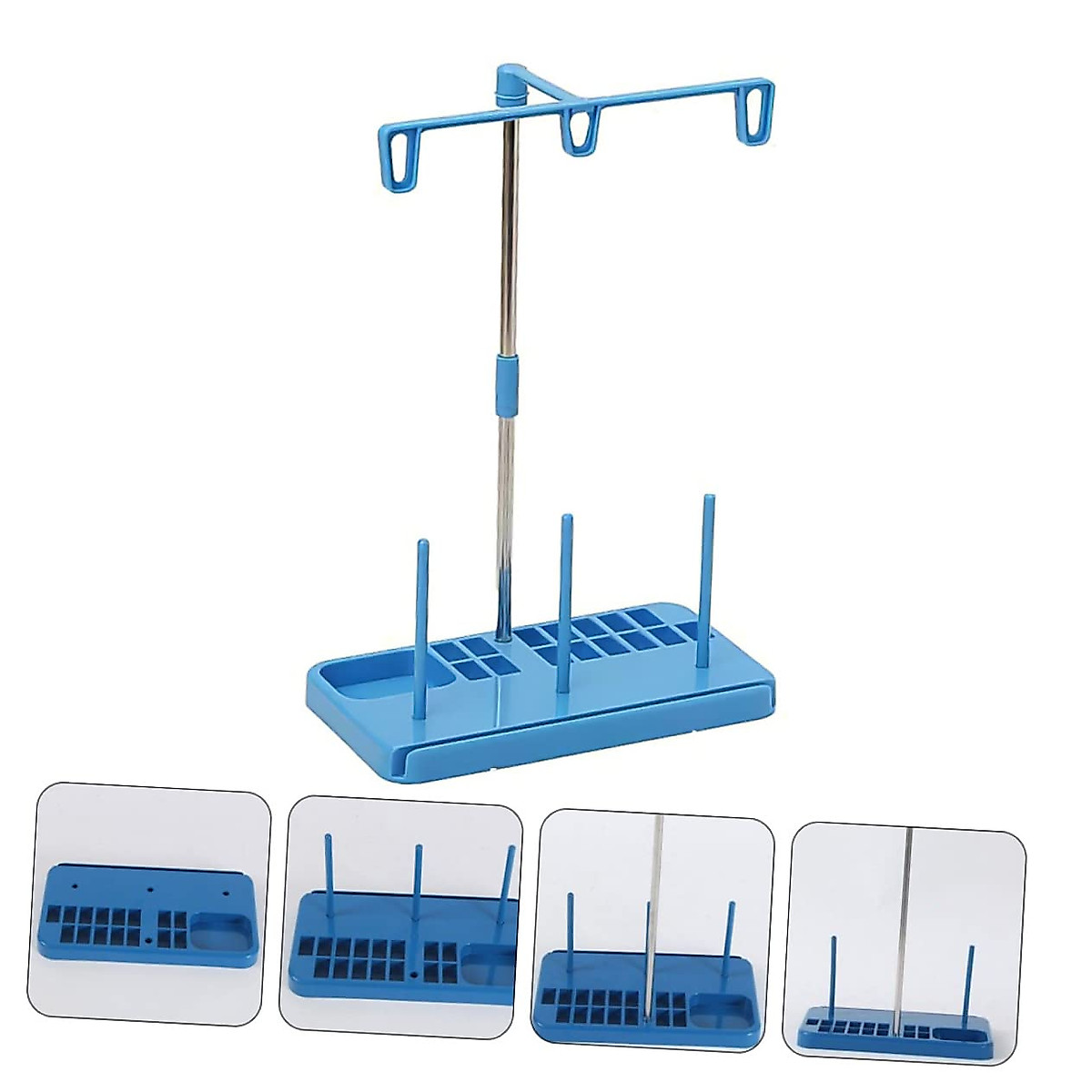SEWACC 1 Set Universal Three-Wire Rack 3 Thread Stand Quilting Spool Holders Thread Holders Cone Thread Holder Sewing Machine Embroidery Supplies Single Line Embroidery Machine Plastic