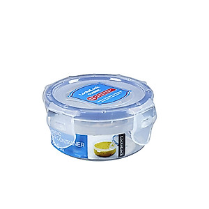LockandLock Round Food Container with Leak Proof Locking Lid, Short, 0.4-Cup, 3 Fluid Ounce