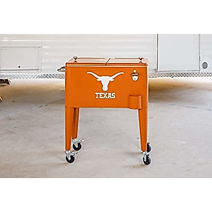 Leigh Country TX 93785 60qt. Rolling Cooler, Texas Longhorn, Orange