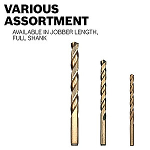 BOSCH CO2131 1-Piece 1/16 In. x 1-7/8 In. Cobalt Metal Drill Bit for Drilling Applications in Light-Gauge Metal, High-Carbon Steel, Aluminum and Ally Steel, Cast Iron, Stainless Steel, Titanium