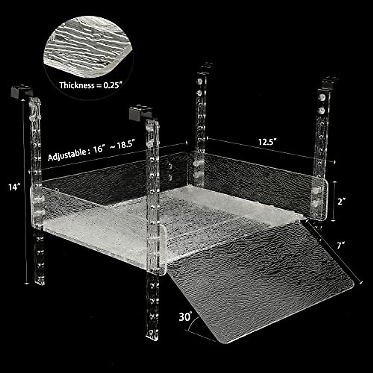 Hanging Turtle Basking Platform for Aquatic Turtles 40 75 Gallon, Aquatic Reptile Ramp Dock, Turtle Terrace, Turtle Tank Accessories
