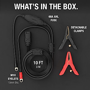 NOCO GPA004 PRO X-Connect Battery Clamp Accessory with Integrated M10 Eyelets GENIUSPRO50 Smart Battery Charger