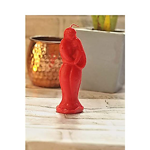 Rajasthaniartdecor Man Woman Colour Love Couple Home Décor Candle Size 5.5 Inches (Red Pack of 2), Red,pink (RADC002-V)