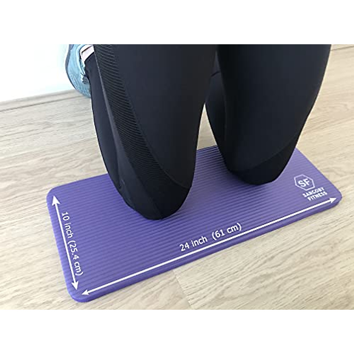 Sargoby Fitness Yoga Knee Pad 0.6 inch Thick Pilates Yoga Knee Pads Cushion to Provide support to knee cushion pilates Elbows Forearms & Wrists Workout Knee Pads