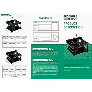 CHUNILLE Electric Table Saw Bench Woodworking Cutting Saw Wood Plastic Cutter 7-Speed Mini Table Saw For Home DIY Woodworking (Style 3)