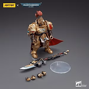LEBOO JOYTOY Warhammer 40k Adeptus Custodes Shield Captain with Guardian Spear 1/18 Scale Action Figure 4.88in height Joy Toy Models