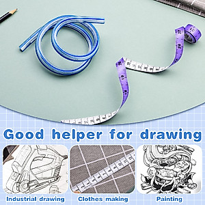 Kollase Flexible Ruler, Curve Ruler 60cm/24in, Sewing Ruler, Curve Ruler for Pattern Making, for Quilting and Sewing with 1 Tape Measure, Quilting Tolls and Supplies