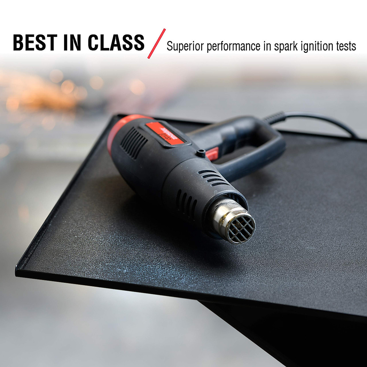 ToolTex Heavy-Duty No-Slip Tool Box Liner & Garage Drawer Liner - Black 24" x 20', Anti-Crinkle Mat Protects Drawers & Keeps Tools in Place,10BKS-080-24C20