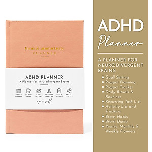 ADHD Planner for Adults: Focus and Productivity Planner - A planner for Neurodivergent Brains - Organization, Goal-Setting, and Time Management - Gift for Men and Women with ADHD