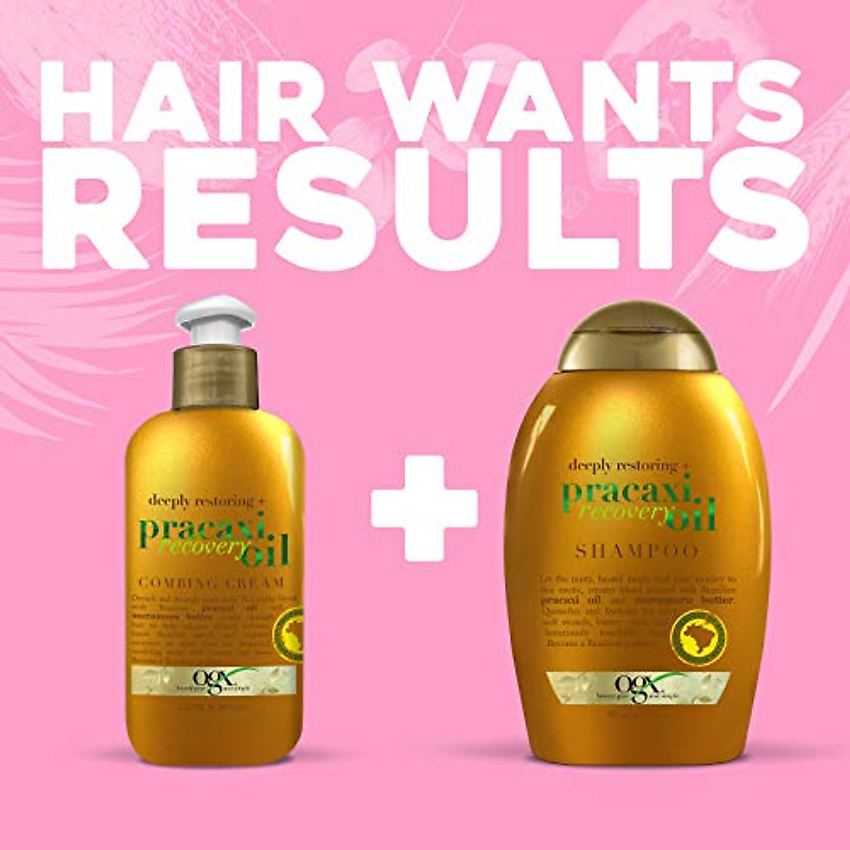 OGX Deeply Restoring + Pracaxi Recovery Oil AntiFrizz LeaveIn Combing Cream with Murumuru Butter SulfateFree Surfactants Conditioning Hair Treatment to Detangle Style Mint, 8 Fl Oz