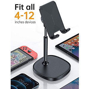 LISEN Cell Phone Stand, Angle Adjustable Phone Stand for Desk for iPhone 15 Pro Max