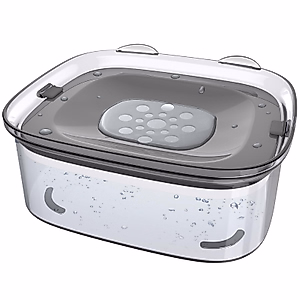 Gobeigo 101oz/3L Dog Water Bowl for Messy Drinkers, No Spill Water Bowl Large Capacity Splash Proof Slow Feeder Water Dispenser Vehicle Carried Anti Drip Travel Water Bowl for Dogs, Cats & Pets