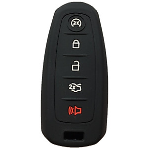 RPKEY Silicone Keyless Entry Remote Control Key Fob Cover Case Protector Replacement Fit for Ford C-Max Edge Escape Expedition Explorer Flex Focus Taurus Lincoln MKS MKT MKX M3N5WY8609 7812A-5WY8609