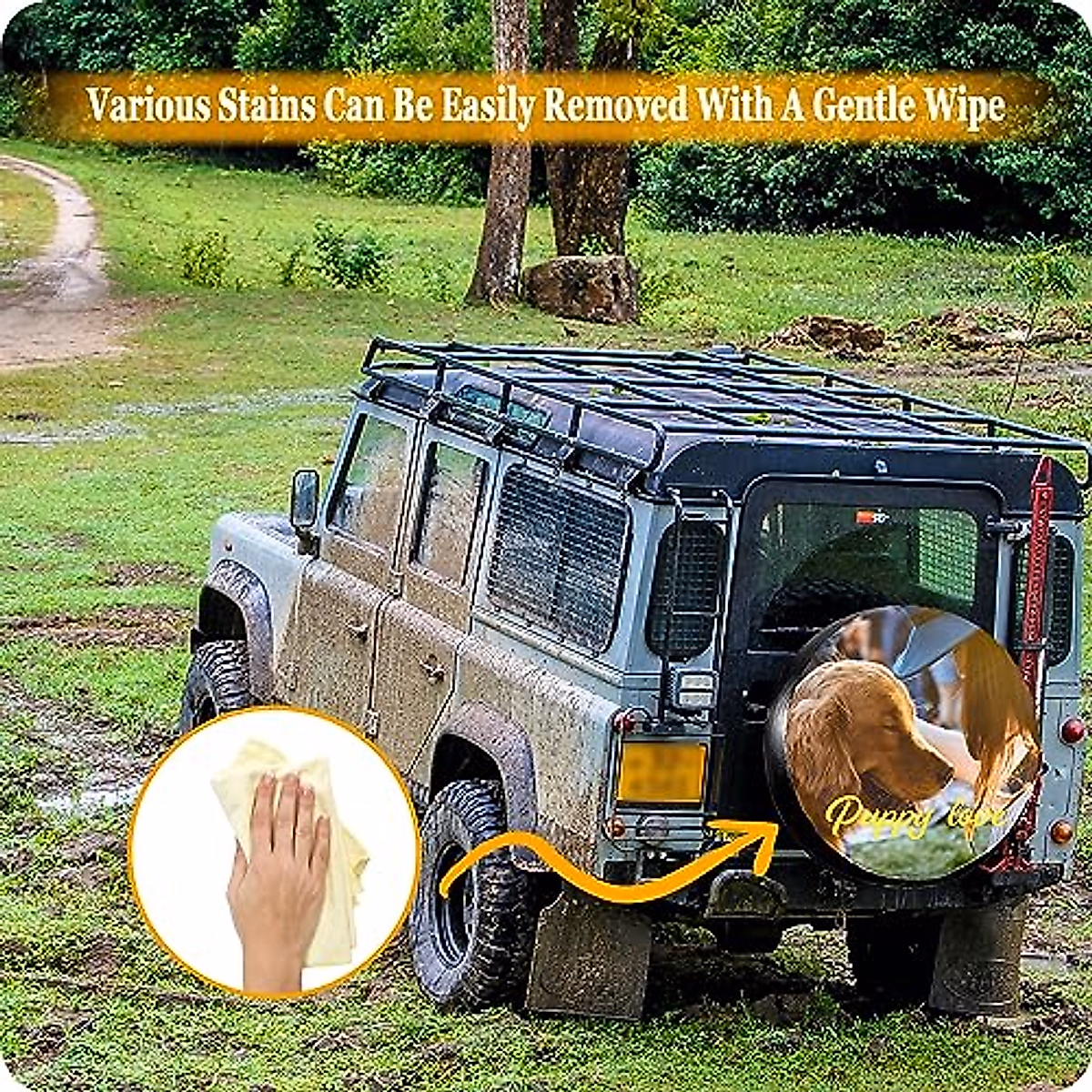 Custom Spare Tire Cover Personalized Tire Cover Customize Your Photo Text Logo Waterproof Dust-Proof Wheel Tire Covers Protectors Universal All Vehicles Trailer Camper RV RV SUV (15 inch)