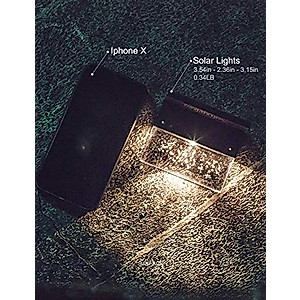 SUNFACESolar Deck Lights Fence Post Lights Outdoor Lighting Garden Decorative - Permanent On All Night (6Pack)