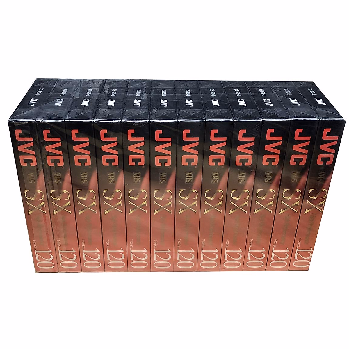 JVC High Performance 120 SX 6 hours [EP mode] Recordable VHS Tape (12 Pack)