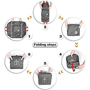 WANDF For Spirit Airlines Personal Item Bag 18x14x8 Foldable Travel Duffel Carry on Weekender Overnight for Women Men