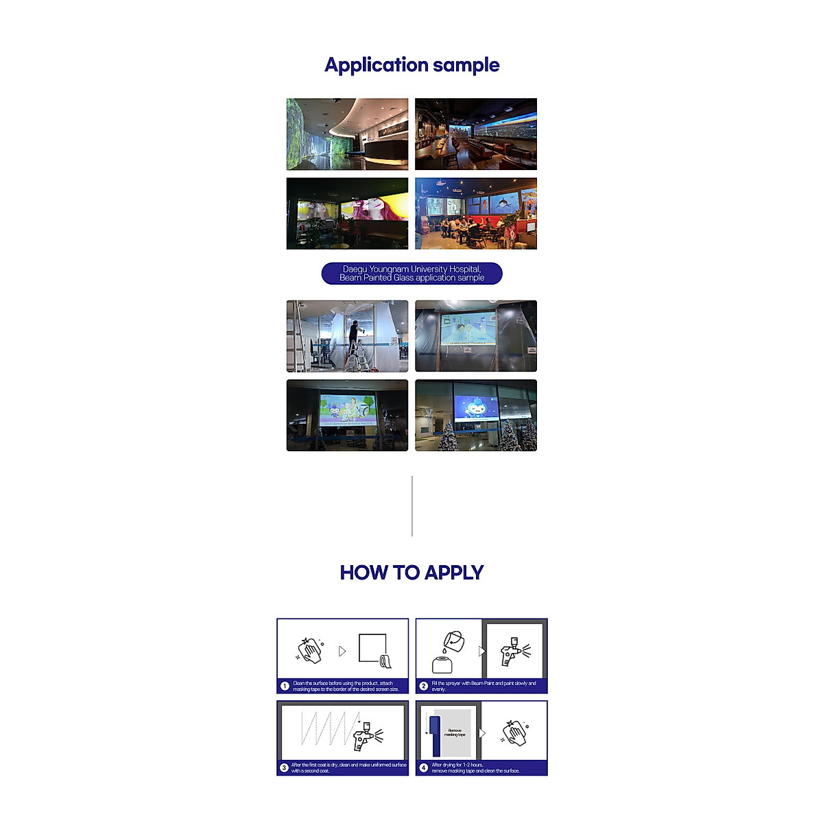 PICSHOW Beam Projector Screen Paint Basic - High Definition, 1200gram, Light Gray