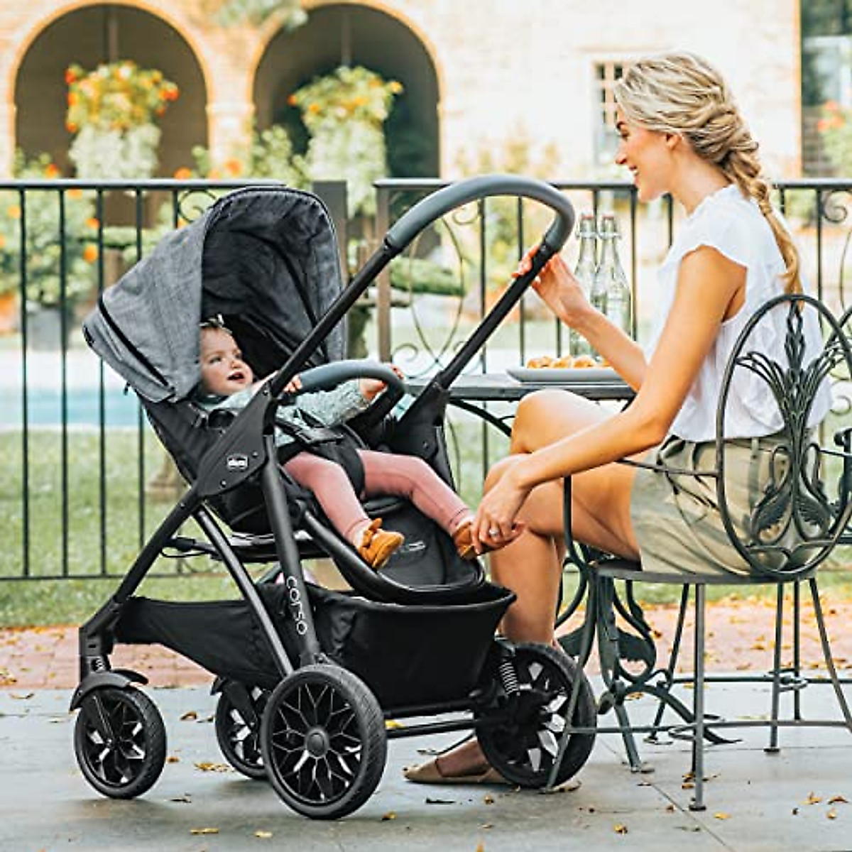 Chicco Corso Primo ClearTex Travel System - Aspen | Black