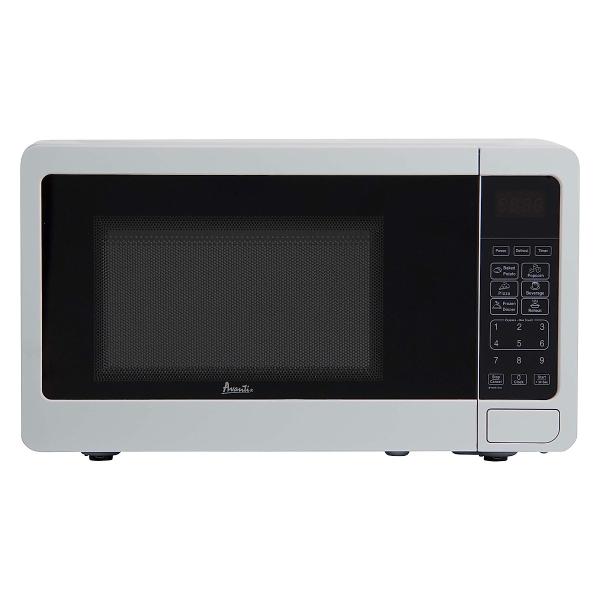 Avanti MT7V0W Microwave Oven 700-Watts Compact with 6 Pre Cooking Settings, Speed Defrost, Electronic Control Panel and Glass Turntable, White