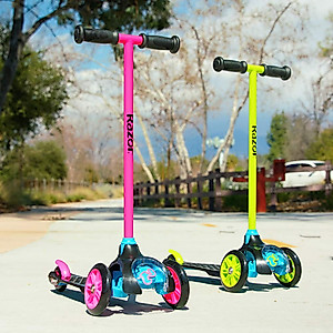 Razor Jr. T3 Kick Scooter for Kids Ages 3+ - Lightweight, Advanced Tilt-to-Turn Technology, For Riders up to 48 lbs
