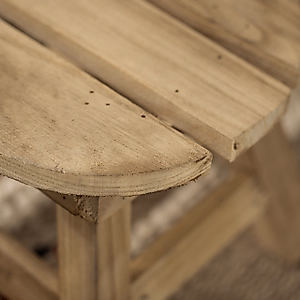 Decorative Antique Wood Style Natural Wooden Accent Stool for Indoor and Outdoor