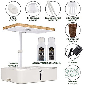 Ivation 12-Pod Indoor Hydroponics Growing System Kit with LED Grow Light, Herb Garden Planter for Herbs, Vegetables, Plants Flowers and Fruit