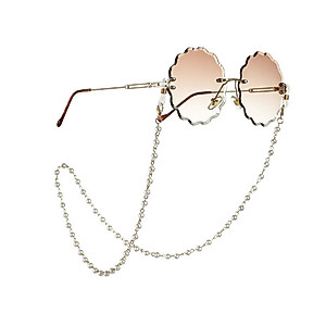 Sither Pearl Sunglasses Chain Reading Glasses Chain Strap Necklace for Women