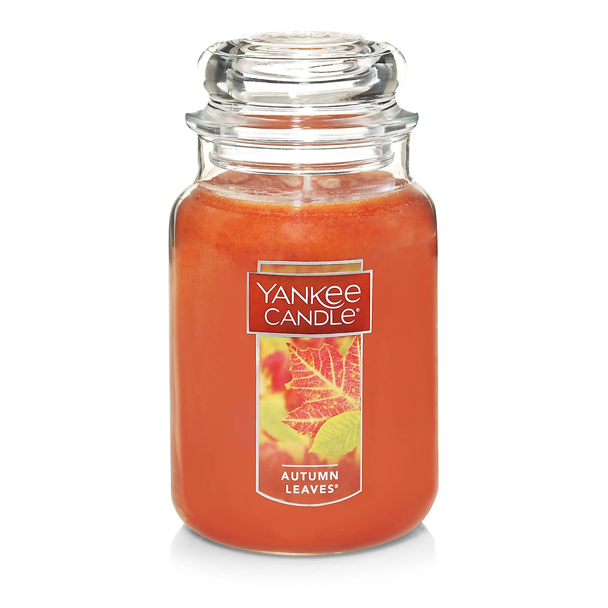 Yankee Candle Autumn Leaves and Autumn Wreath Scented 22oz Large Jar Candles Bundle (2-Pack)