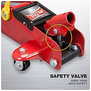 Jack Boss Hydraulic Floor Jack 1.5 Ton 3,300Lbs Car Lift Portable Trolley Jack 360 Degree for Cars Automotive Sedans