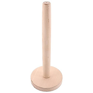 Paper Towel Holder Standing Paper Towel Holder Countertop Paper Towel Dispenser Wooden Kitchen Roll Holder Organizer Non Slip Napkin Roll Stand for Home Office Bathroom