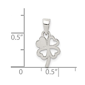 Sterling Silver Polished Clover Pendant 19.24mm style QC9550