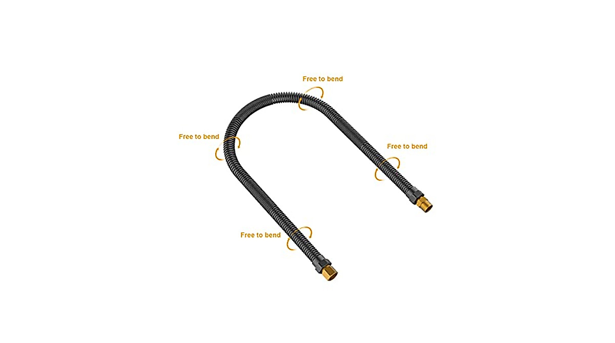 AJinTeby Flexible Gas Line Connector - 18 Inch Kit