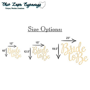 Bride To Be Wording-Laser Cut Bride To Be Sign