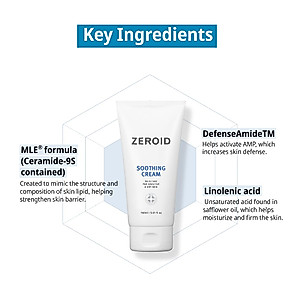 ZEROID Soothing Cream | Korean Dermocosmetic | Soothing | Calming | 2.7 Fl Oz (80ml)