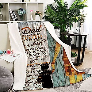 Dad Gifts Fathers Day Birthday Gifts from Son Throw Blanket,Gifts for Dad,Soft Fluffy Sherpa Warm Throw Blankets for Bed, Office and Couch