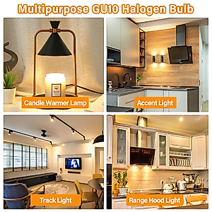 Gaormii Halogen GU10 120V 25W NP5 Replacement Bulb for Candle Warmer,Scent Wax Burner,Fragrance Melt,Warming Bulb MR16 JDR Dimmable,Warm White,4 Pack