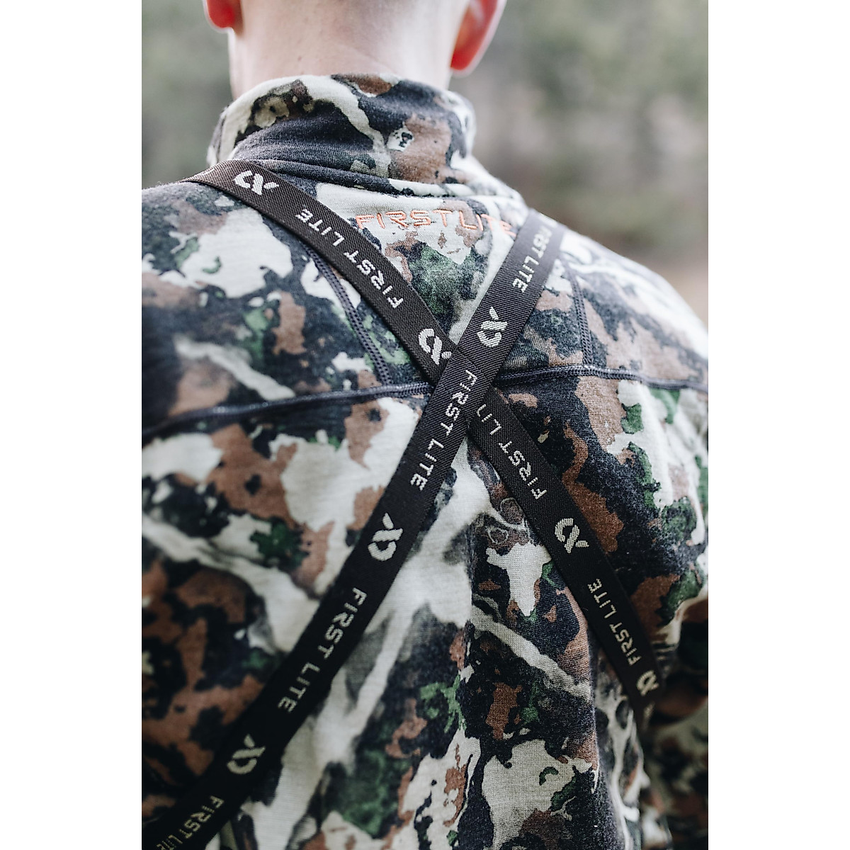 First Lite Suspenders - Adjustable Stretch Nylon Pant Suspenders - Brown/Tan - One Size