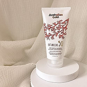 Australian Gold Botanical Sunscreen Mineral Lotion SPF 50, 5 Ounce | Broad Spectrum | Water Resistant