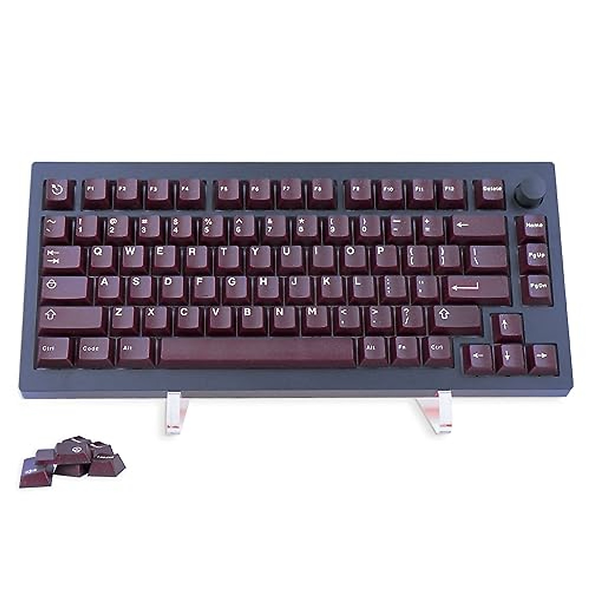 GEKUCAP Custom Keycaps, 121 Keys Red Translucent Keycaps, Double Shot ABS Keycaps, Cherry Profile Keycaps Set for Gaming Keyboard Cherry MX Switches Mechanical Keyboard 61/87/104/108 (Red)