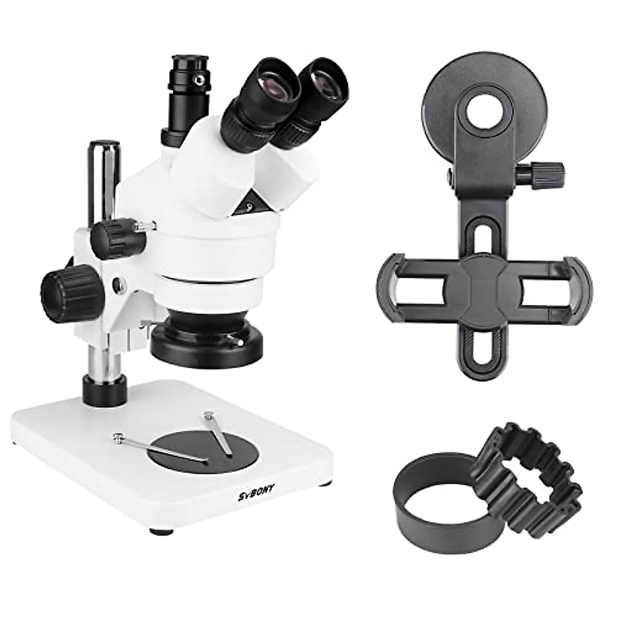 SVBONY SV218 Microscope Lens Adapters to Connect Mobile Phone to SM402 Professional Trinocular Stereo Zoom Microscope Eyepiece for Camera and Video