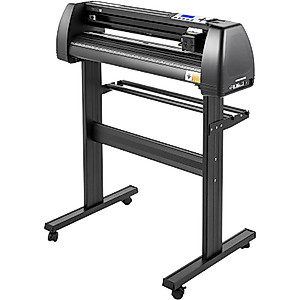 VEVOR Vinyl Cutter Machine, 34in / 870mm, LED Plotter Printer, Precise Manual Positioning, Softwares Support MAC and Windows Systems, Adjustable Force and Speed, Floor Stand for Making Sign Label