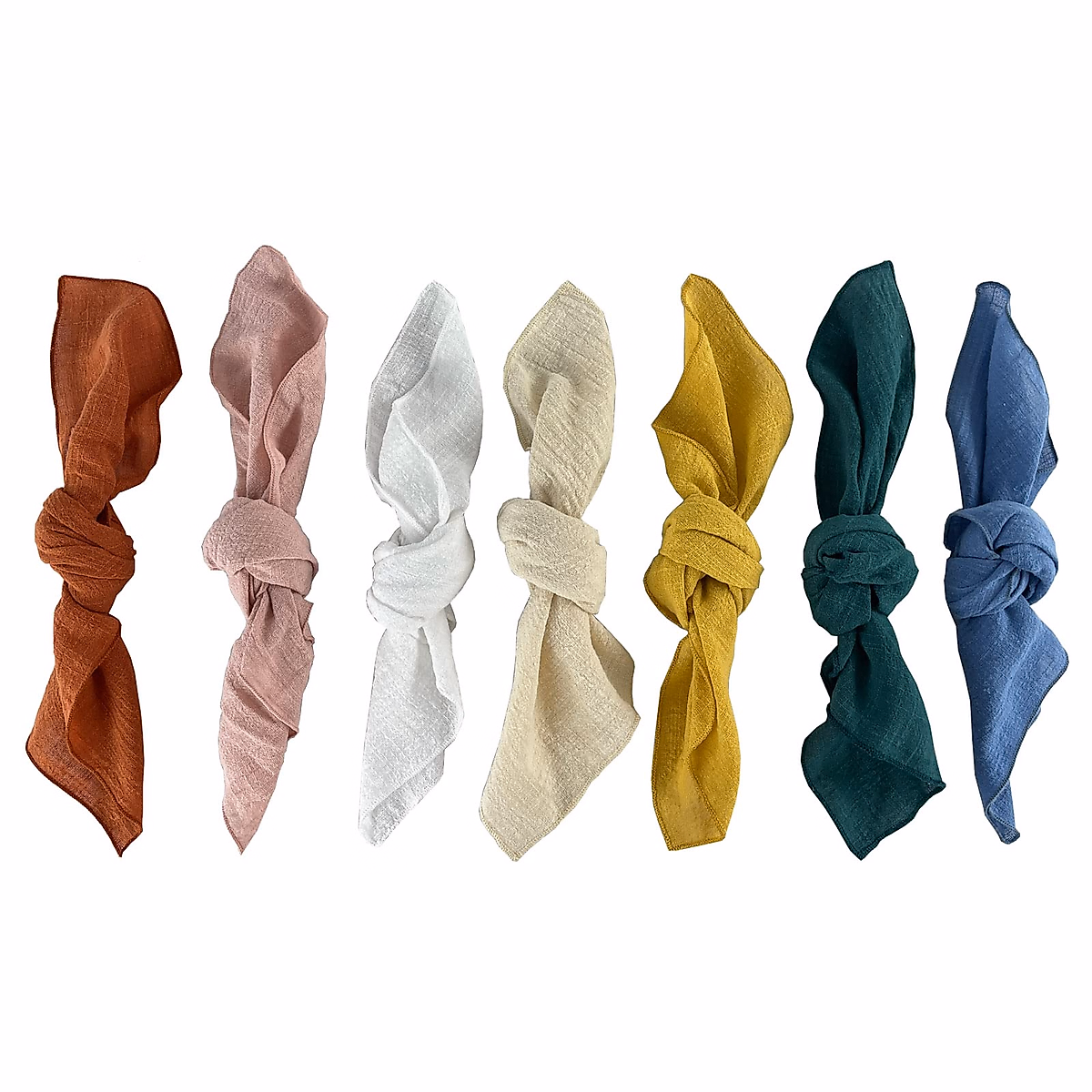 EHLDekol Gauze Cloth Napkins 6 Pack 16x16 Inches 100% Natural Soft Cotton Weddings Decorative Parties Family Everyday Use Bulk Linen Dinner Napkins (Terracotta, 6 Pack)