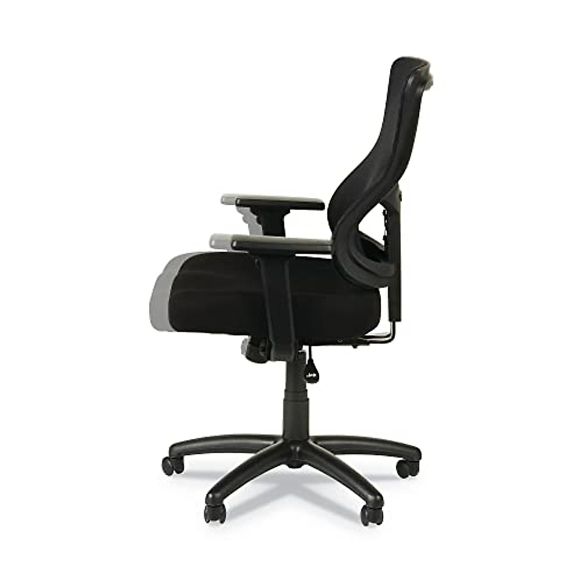 Alera Elusion II Series Mesh Mid-Back Synchro Seat Slide Chair, Supports Up to 275 lb, 17.51" to 21.06" Seat Height, Black