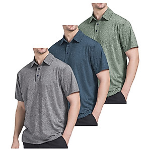3 Pack Polo Shirts for Men Dry Fit Performance Short Sleeve Golf Polo Shirts (as1, Alpha, x_l, Regular, Regular, A03)