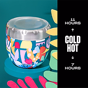 S'well Eats Stainless Steel Food Bowls, 21.5oz, Paper Cutouts, Triple-Layered Vacuum-Insulated Containers Keeps Food Cold for 11 Hours and Hot for 7 hours, Condensation Free, BPA Free