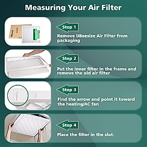 UBeesize Reusable Air Filter 14x20x1(9-Pack), MERV 8 MPR 700 AC/HVAC Furnace Air Filters,Deep Pleated Air Cleaner,1x Reusable Plastic Frame+9 x Filter Replacements,Breathe Fresher Home And Office